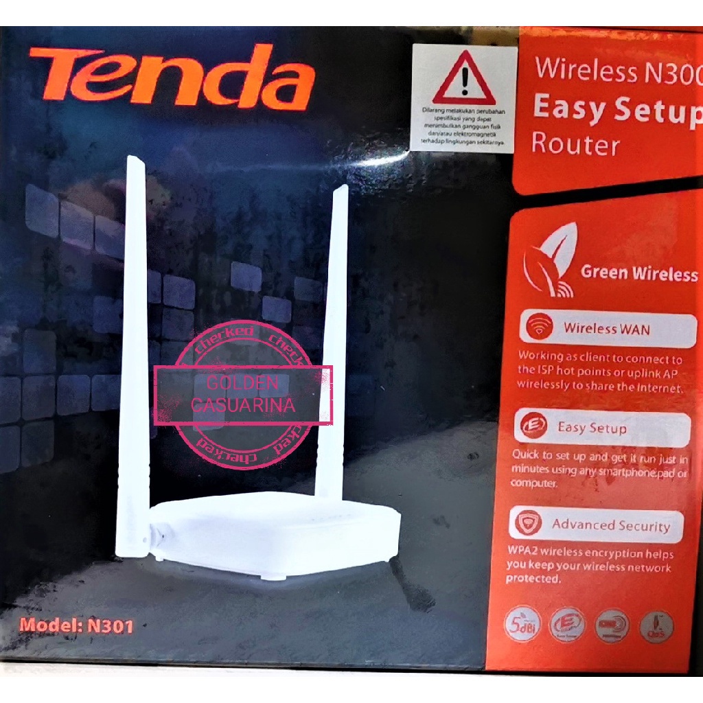 Tenda N301 Router Wireless 300Mbps Easy Setup Router | Shopee Singapore
