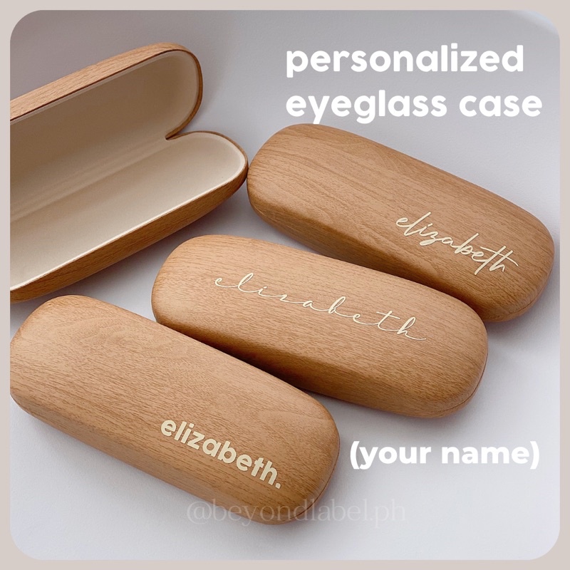 Personalized Name eyeglass case wood color - vinyl decals | Shopee ...