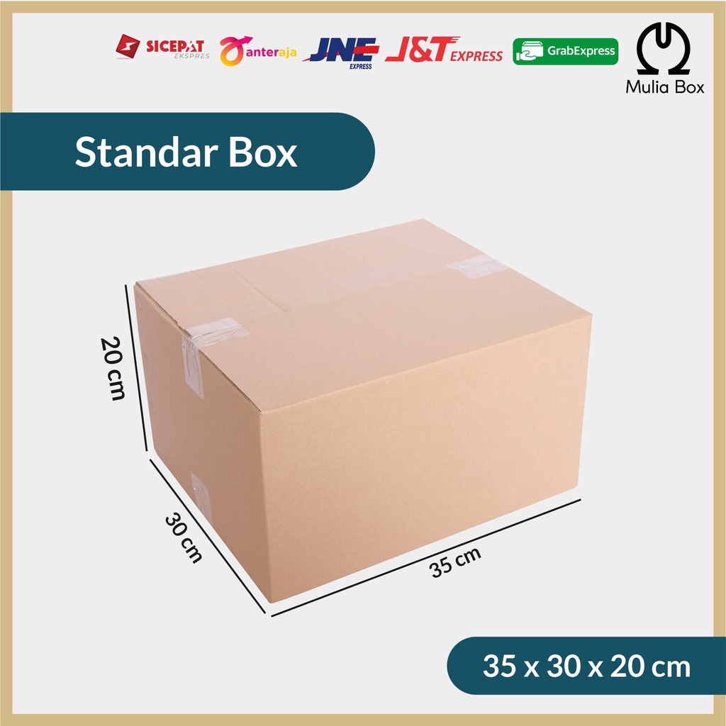 Standard Cardboard Packing Box 35 x 30 x 20 cm Corrugated Cardboard Box ...