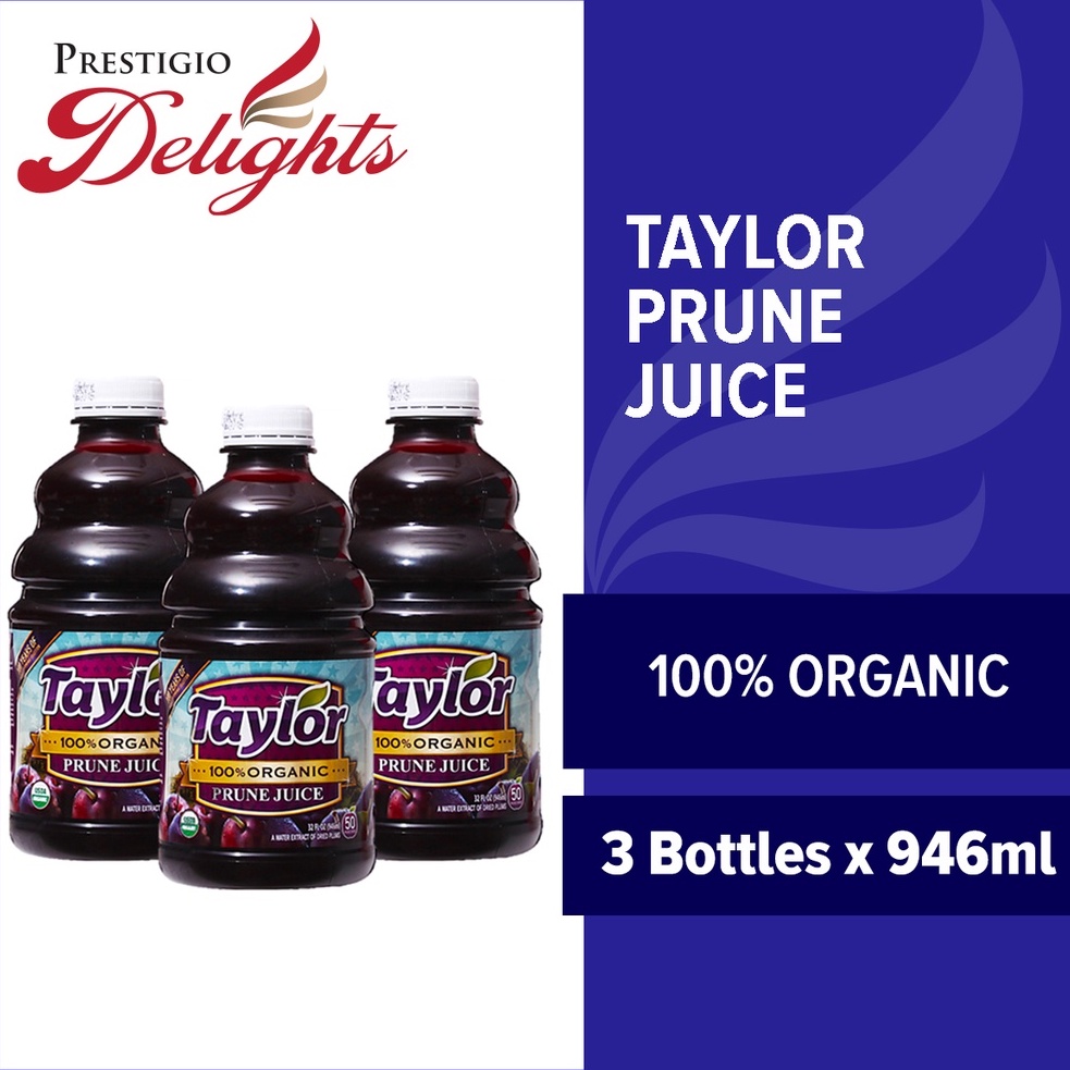 Taylor Prune Juice 100% Organic 946ml Bundle of 3 | Shopee Singapore