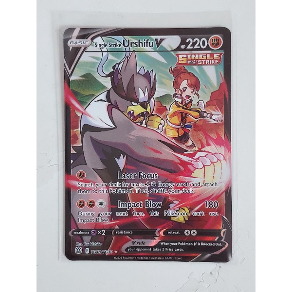 Pokemon single strike urshifu V trainer gallery brilliant star card ...