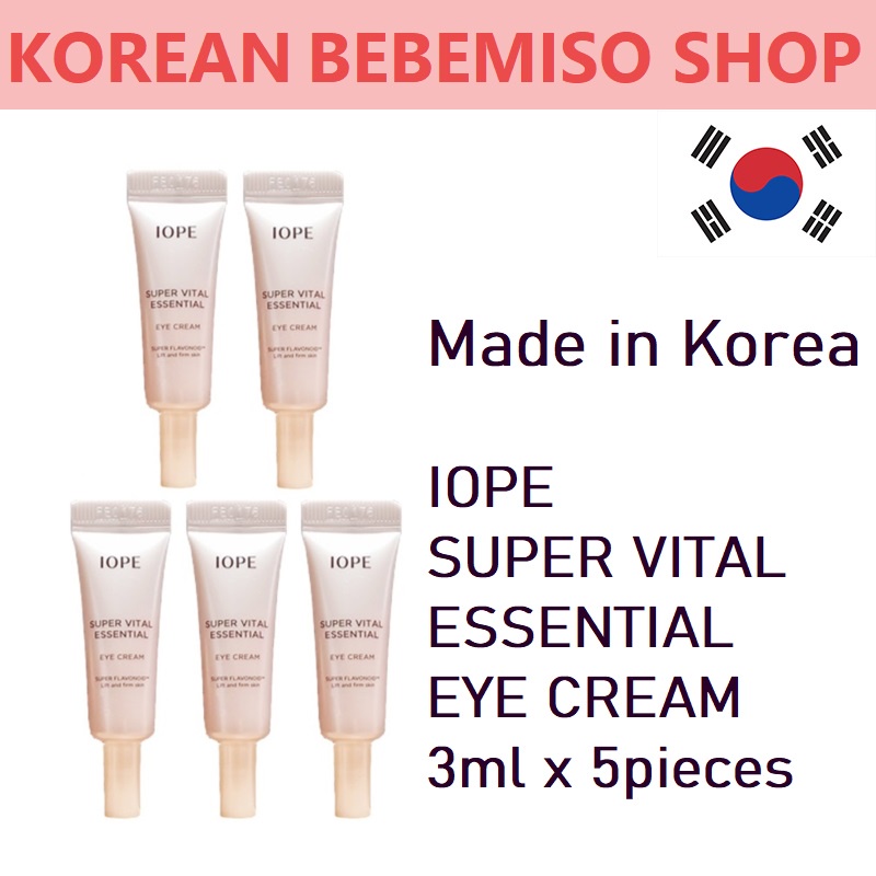 Made in Korea IOPE SUPER VITAL ESSENTIAL EYE CREAM 3ml x 5pieces(Total 15ml) | Shopee Singapore