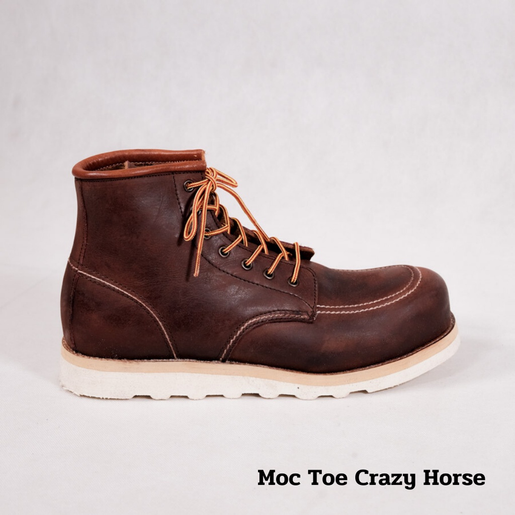 Xrider Safety Boots Moc Toe Nubuck Process Leather | Shopee Singapore