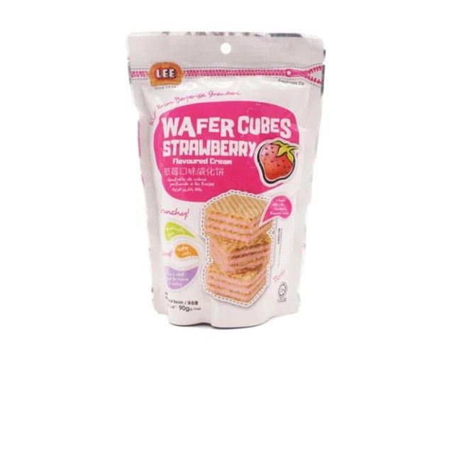 Lee Strawberry Cream Wafers Cubes 80g (Halal) | Shopee Singapore