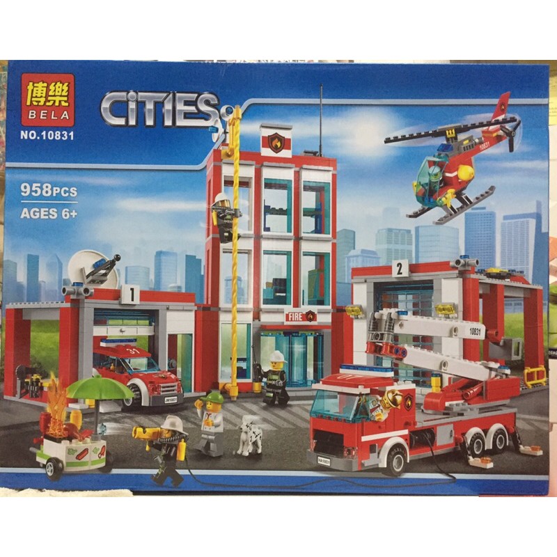 Lego No 10831 Fire Extinguishing Station Set With 958 Cars And ...