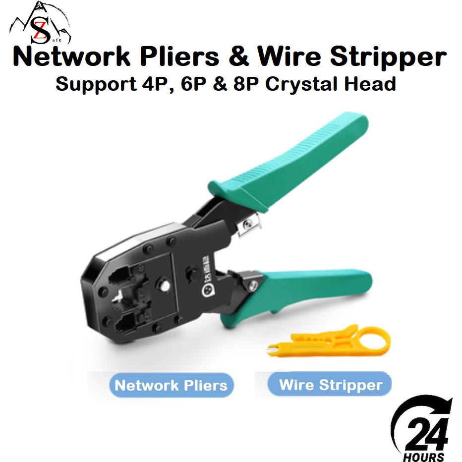 Network Pliers RJ11 RJ12 RJ45 Connector Crimper Pliers, for Network and ...