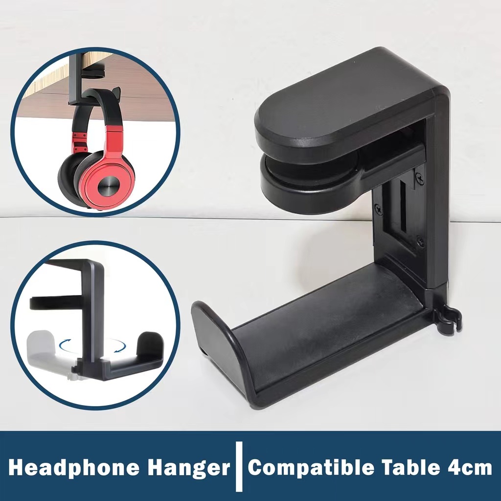 Universal Headphone Headset Stand 360" PC Gaming Table Desk Clamp ...