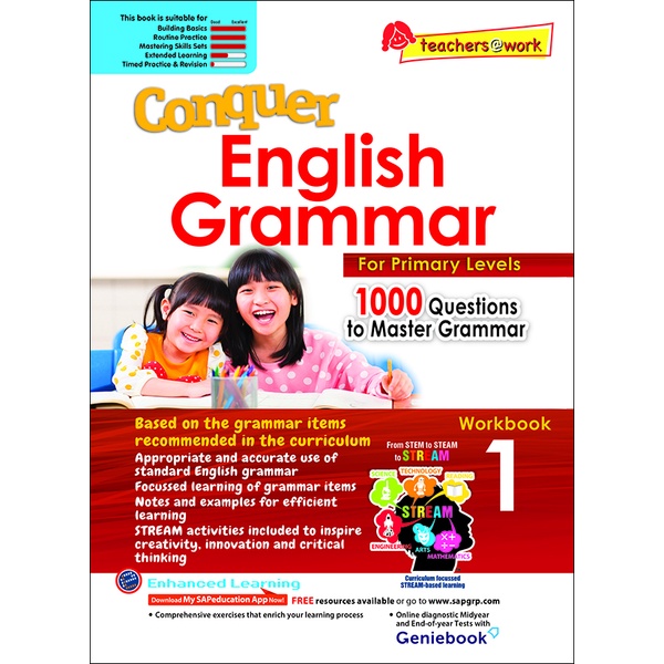 Conquer English Grammar For Primary Levels Workbook 1 - 6 | Skill-based ...
