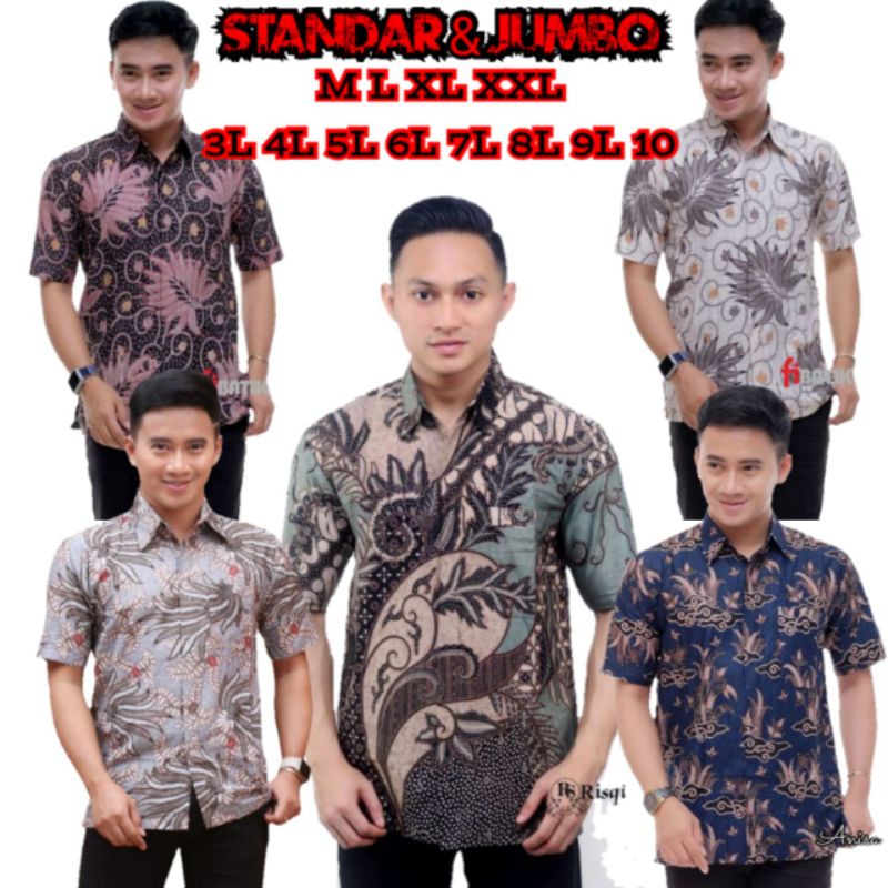 KEMEJA MEN'S BATIK SHIRT SHORT SLEEVES BIG SIZE JUMBO MLXL.XXL.3L.4L.5L.6L.7L.8L.9L.10L | Shopee ...