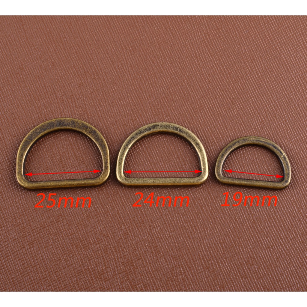 Bronze Metal D-Rings,Non Welded D Loop,25mm 24mm 19mm D Circle for Bags ...