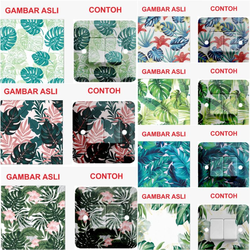 Electrical Plug Sticker/Aesthetic Floral Light Switch Sticker | Shopee ...