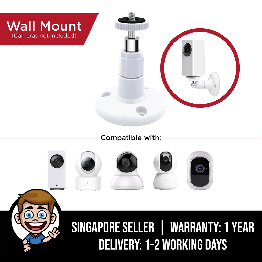 IP Camera Wall Mount, Adjustable Indoor and Outdoor Security Mount for ...