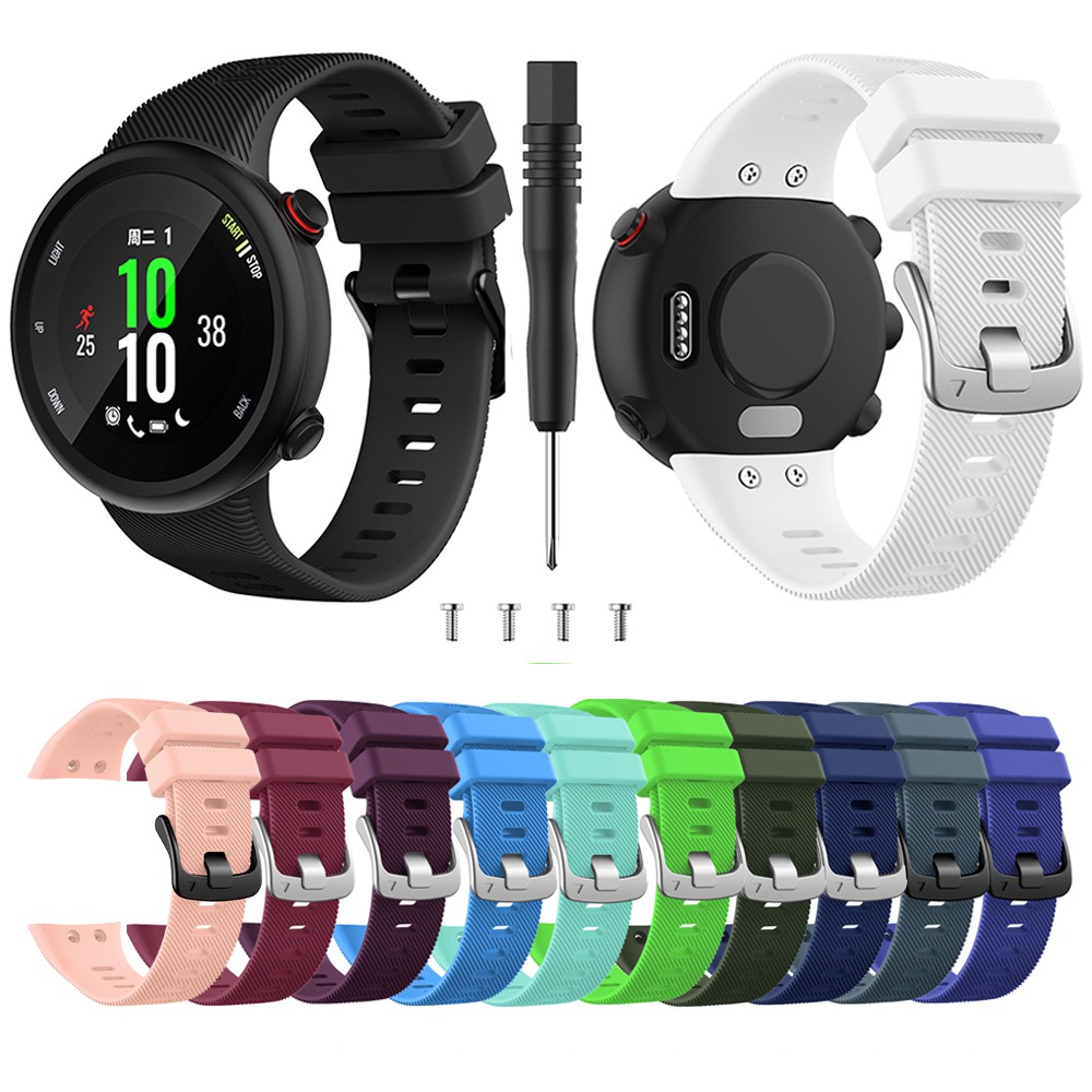 For Garmin Forerunner 45 Silicone Watch Band Replacement Strap Watch ...