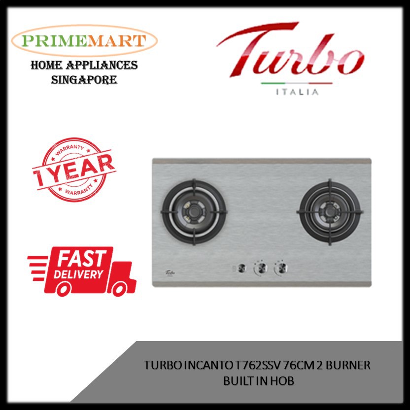 TURBO INCANTO T762SSV 76cm 2 Burners Built-In Hob * 1 YEAR LOCAL WARRANTY | Shopee Singapore