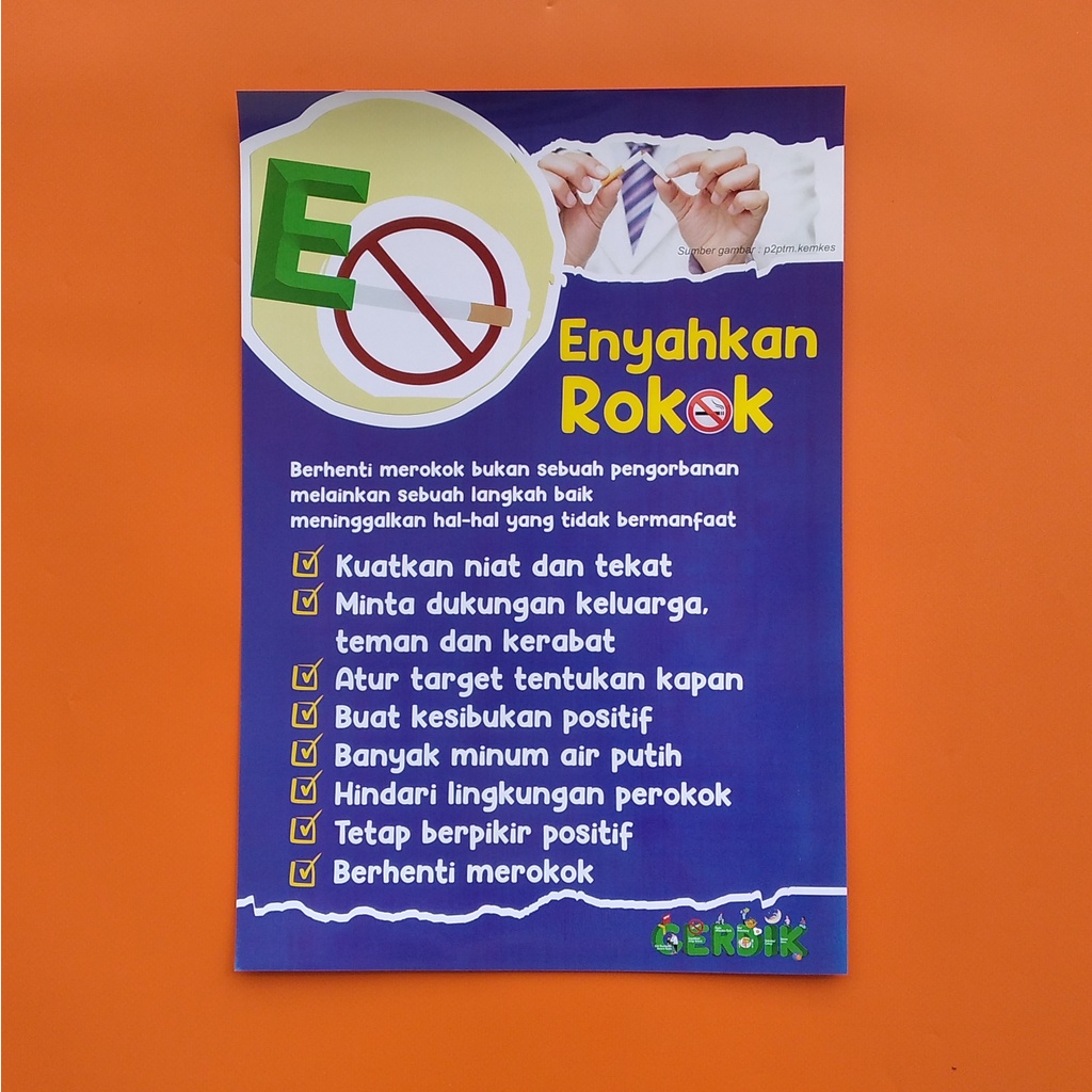 Health Poster - Make Cigarettes - Stop Smoking - CERDIK to Prevent Non ...