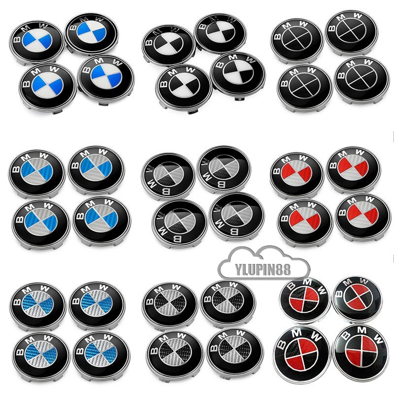 4pcs Car Wheel Center Hub Caps Cover 68mm Auto Emblem Badge Wheel Rim ...