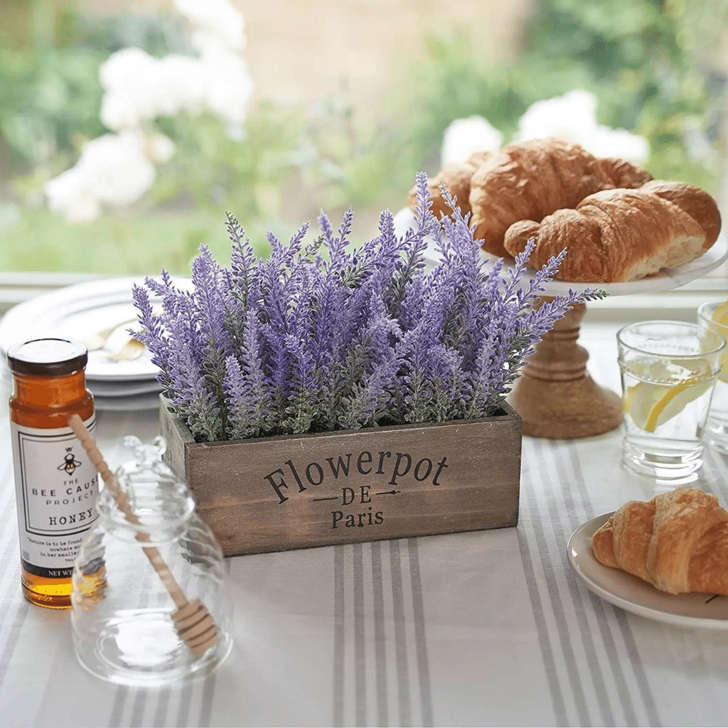 [SG Stock] 10cm Large Lavender Plant with Wooden Tray | Ramadan Home ...