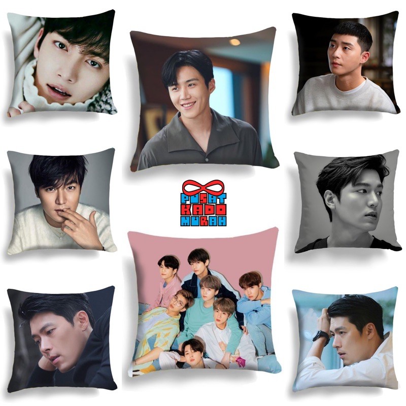 Korean Actor Artist Motif Print Sofa Cushion - BTS Hyun Bin/ Lee Min Ho ...