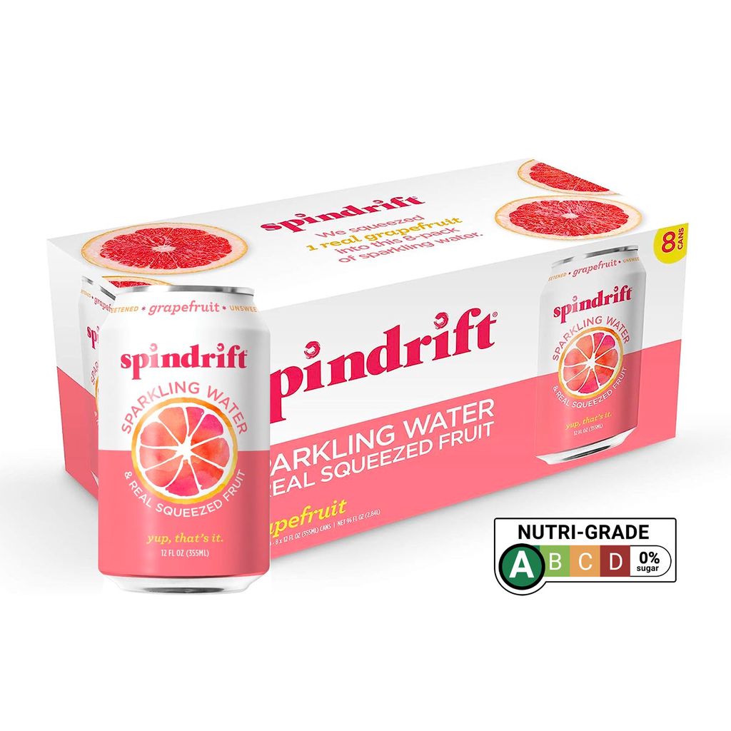 Spindrift Grapefruit Sparkling Water 8 cans x 355ml | Shopee Singapore