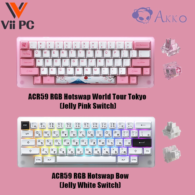 [Local Stocks]AKKO ACR59 59 Key 60% Wired Hotswappable HHKB-Style ...