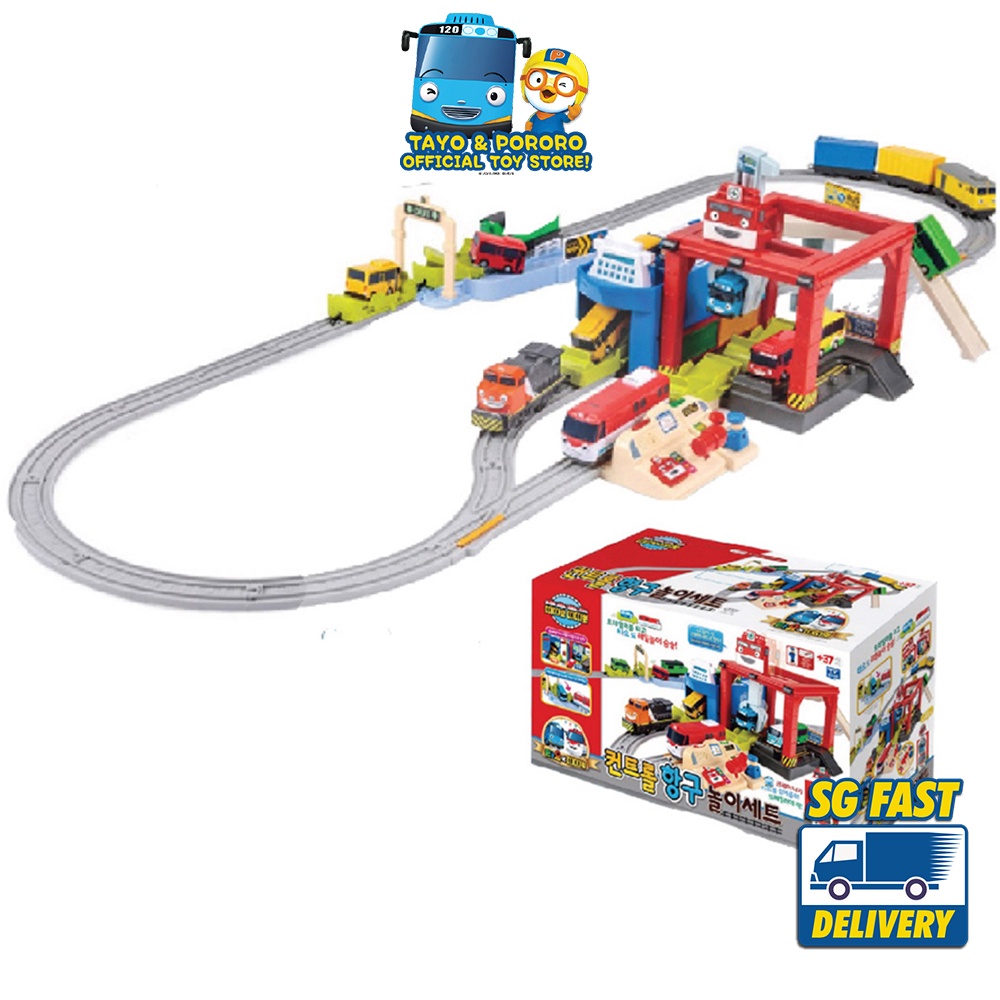 Titipo Harbour Railway Automated Big Playset Tayo Toy Bus Train Track ...