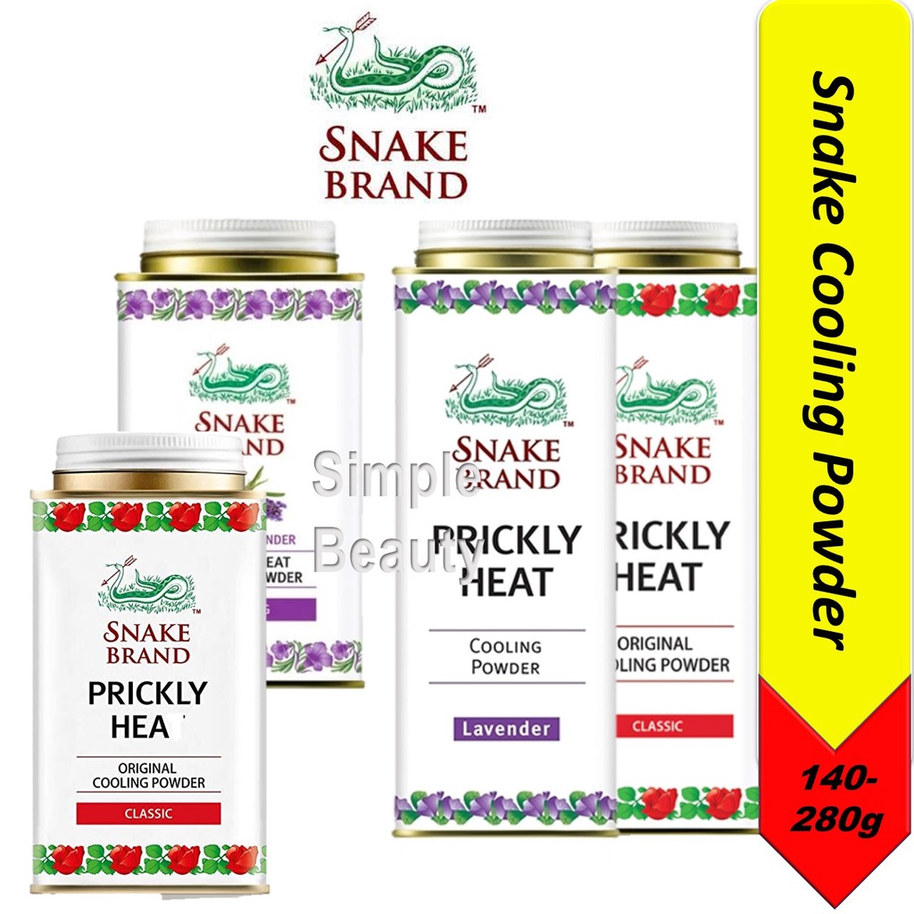 Snake Brand Prickly Heat Powder, 140g-280g | Shopee Singapore