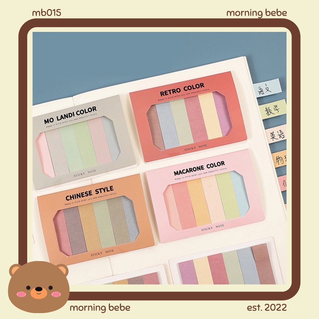 Mb015 MINI STICKY NOTES PASTEL Color/MORANDI Small MINI STICKY MEMO ...