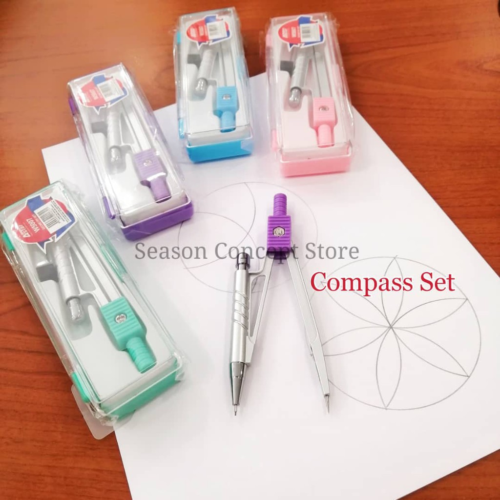 Astar Geometry Set W5007 / Compass / Student Compass Set / Drawing ...