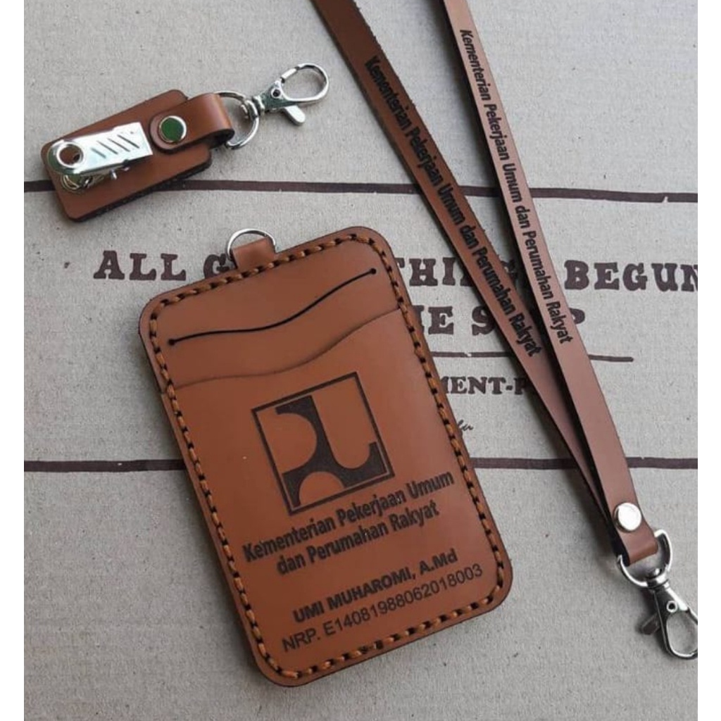 Custom Logo Leather Id Card Name Tag, Custom Genuine Leather Id Card ...