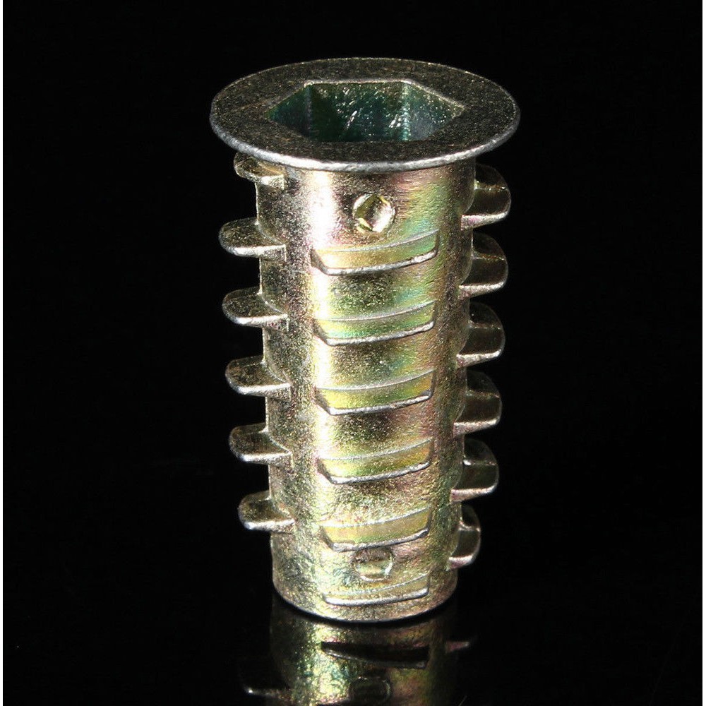 10x M4 M5 M6 M8 M10 Hex Drive Head Screw Insert Nut Threaded Zinc Alloy ...