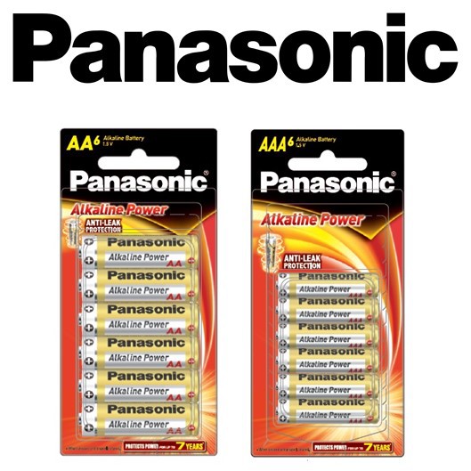 [Bundle of 2] Panasonic AA / AAA 6pcs Alkaline Power Battery Pack ...