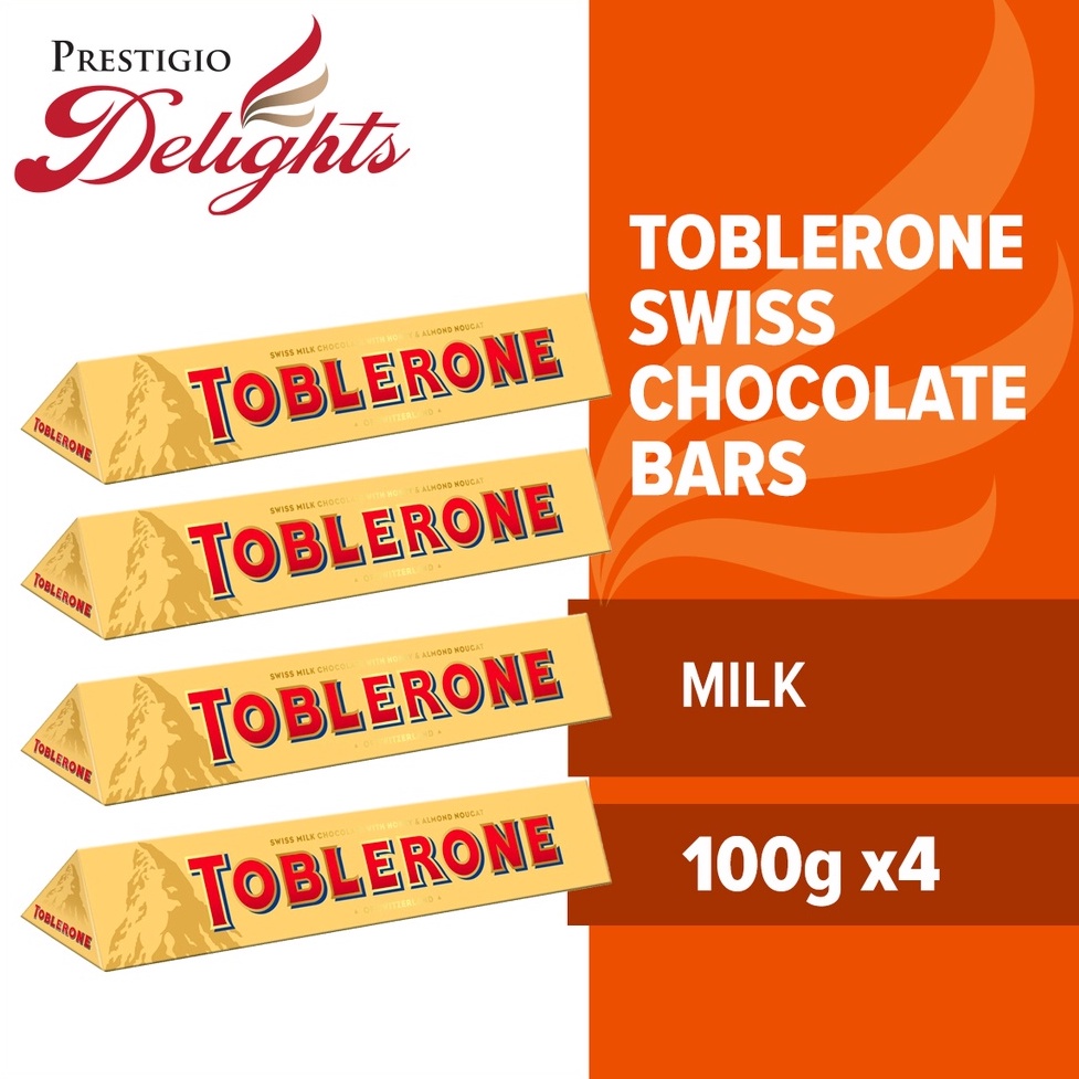 [Bundle of 4] Toblerone Swiss Chocolate bars 100g | Shopee Singapore