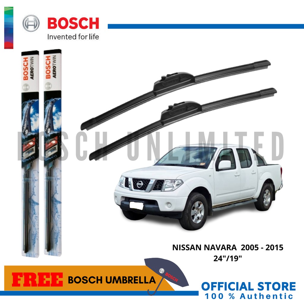 Bosch AEROTWIN Wiper Blade Set for Nissan NAVARA 2005 - 2015 (24 /19 ) | Shopee Singapore