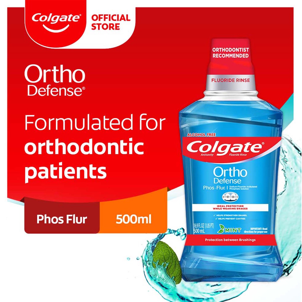 Colgate Braces Ortho Defense Mouthwash 500ml | Shopee Singapore