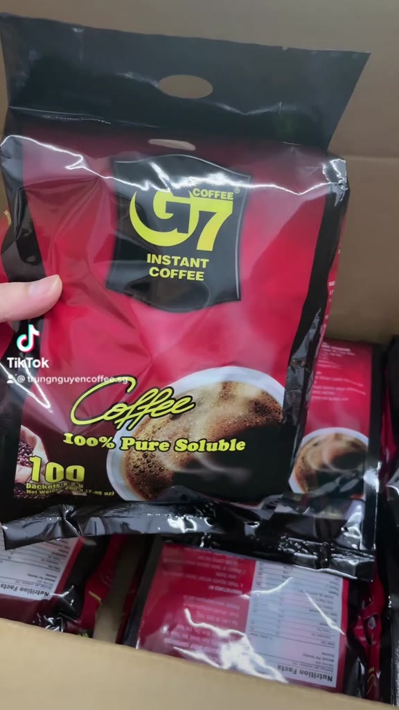 [SG STOCK] G7 Pure black 100 sachets Instant Coffee. 100 x 2g/sachets (200g/bag) | Shopee Singapore