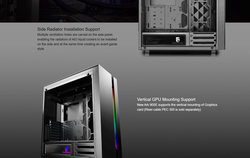 Deepcool Ark 90 SE, EATX Case, ARGB on Front Panel USB 3.0 x 2 (1 Year ...