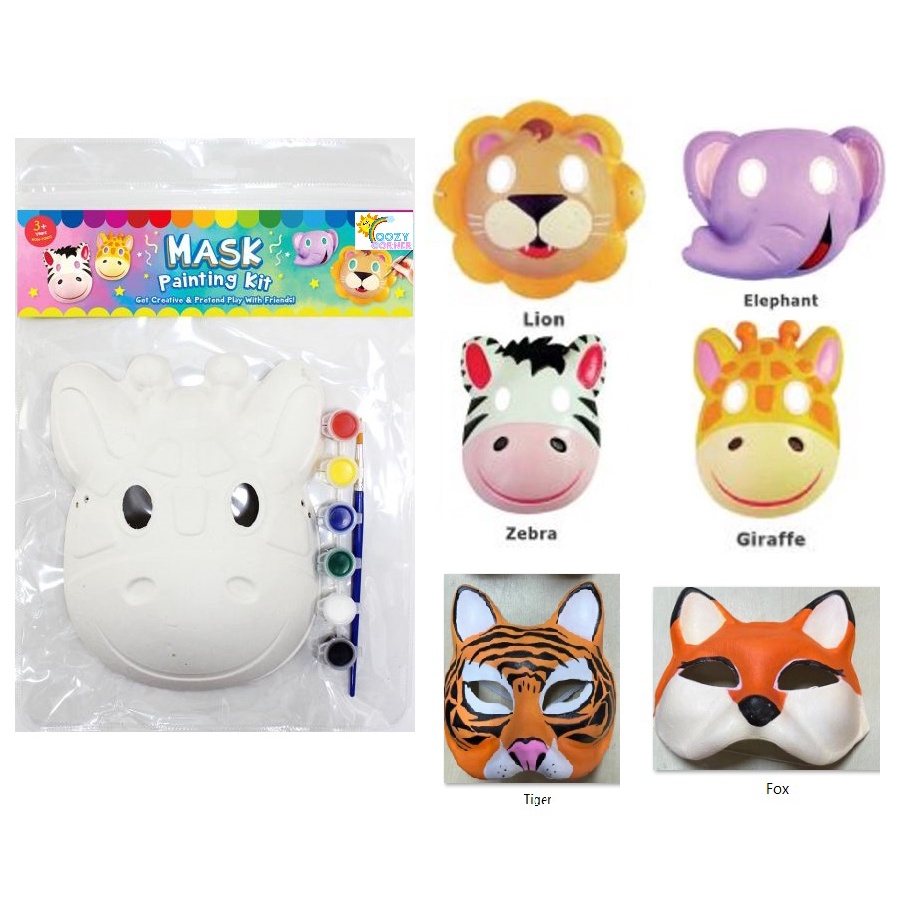 Animal Mask Painting Kit (Local Seller) Comes with Reusable Ziplock Bag ...
