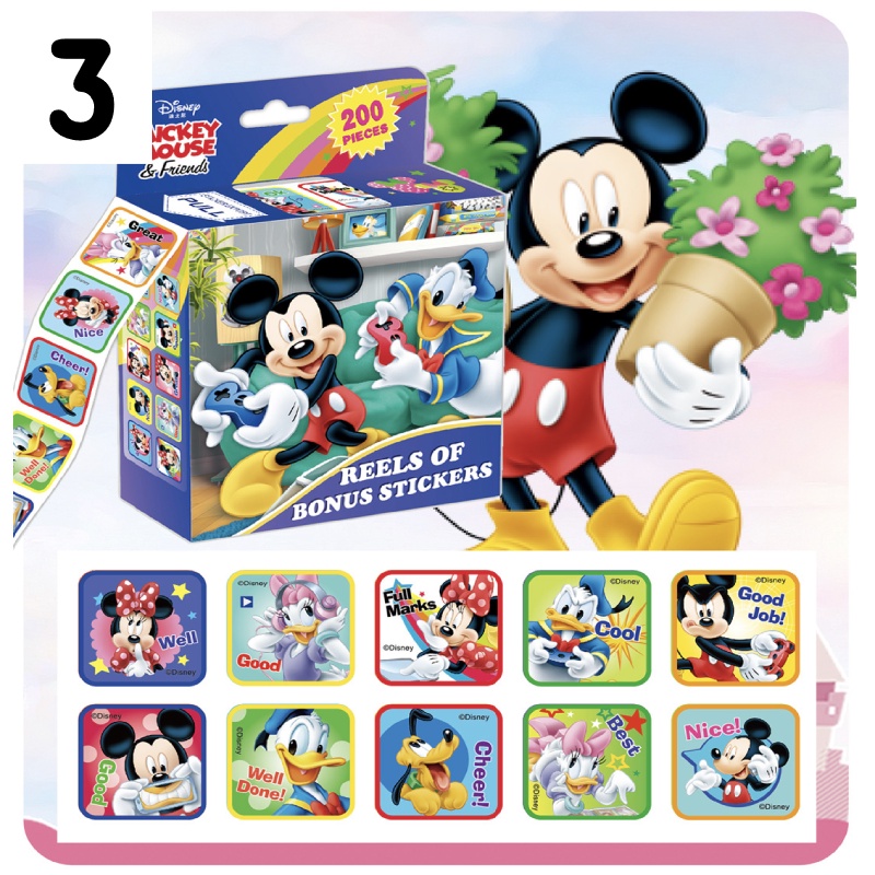 200Pcs Disney Stickers Removable Cartoon Frozen Mickey Sofia Princess ...