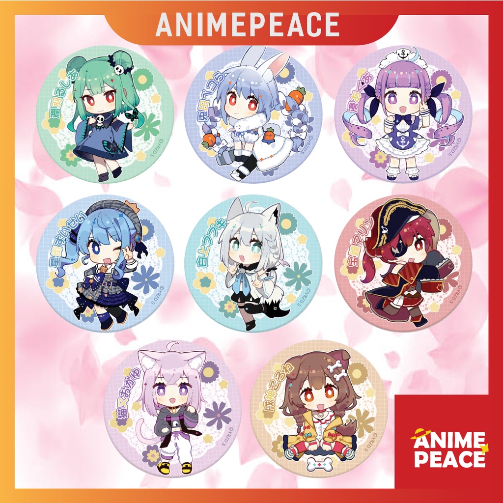 Hololive Vtuber Glitter Badge Hololive Vtuber Rushia Okayu Korone ...