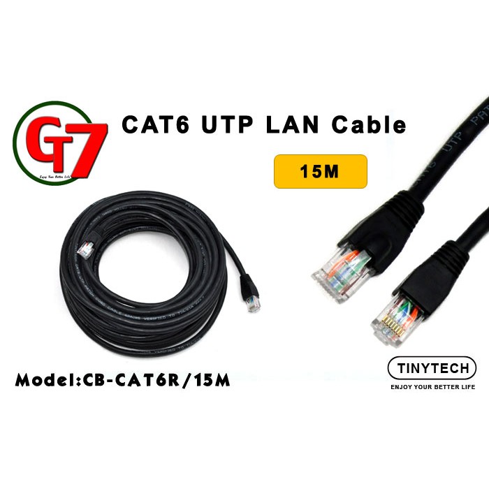 RJ45 CAT6 15M ROUND Ethernet Network LAN Cable UTP Patch Router ...