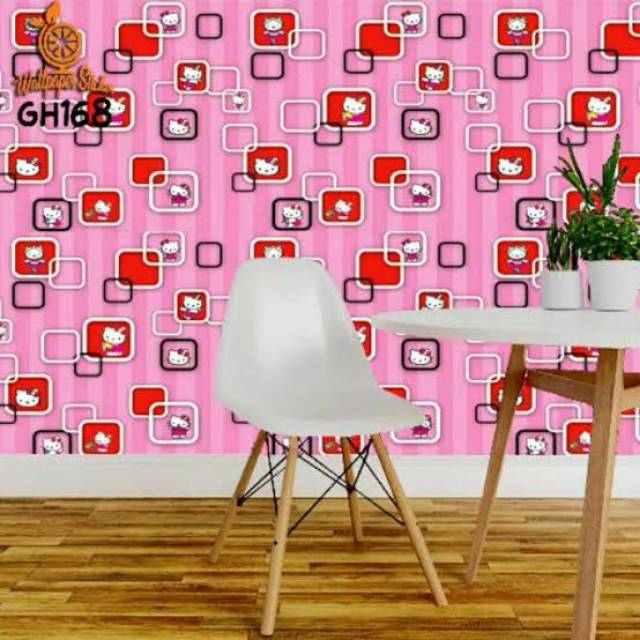 Hello Kitty Wall Wallpaper 10m*45cm | Shopee Singapore