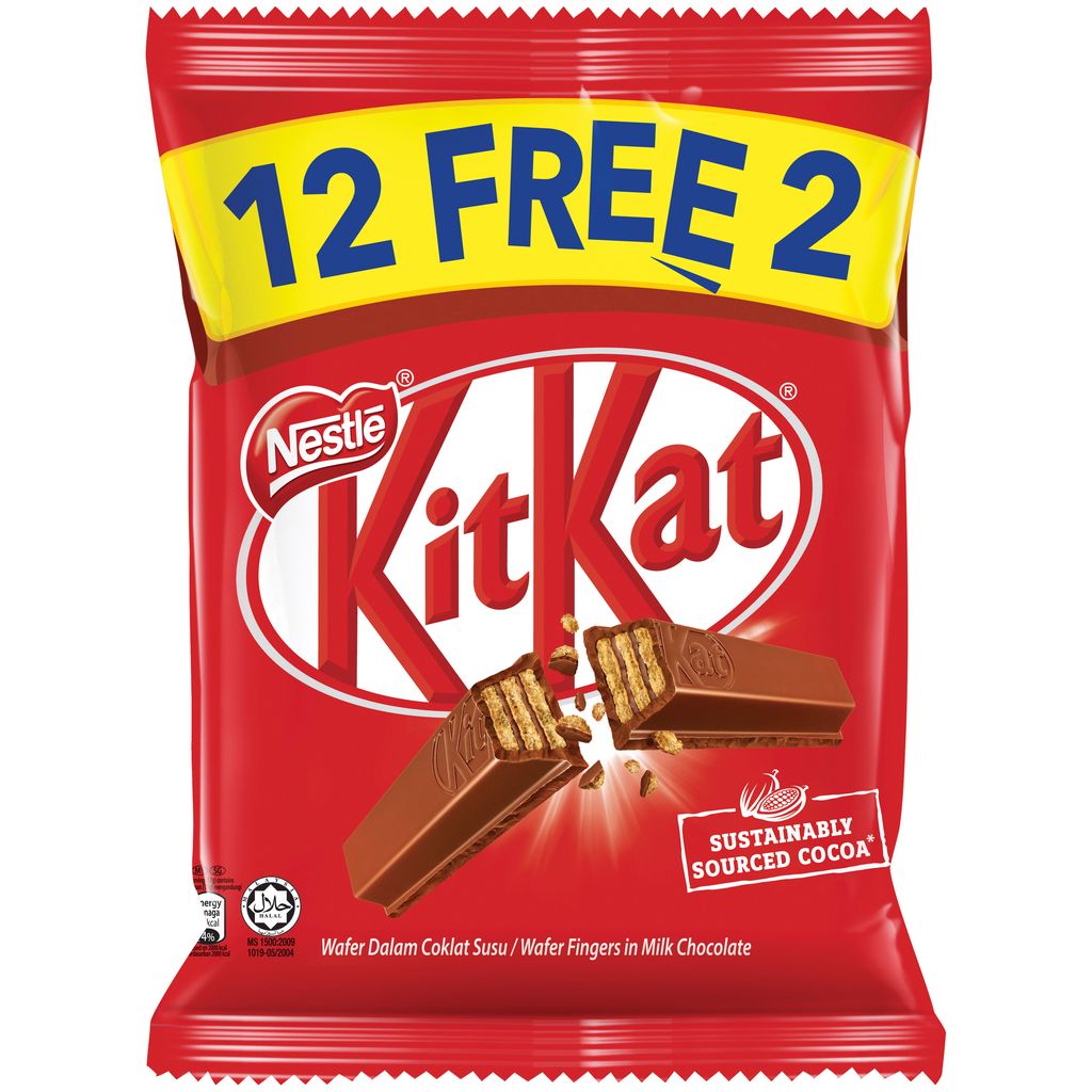 [VALUE PACK] Kit Kat 2f Chocolate Festive Sharebag (12 + 2 Free ...