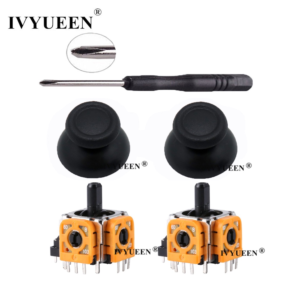 2 Sets for PS5 Dualshock 4 PS4 PRO Slim Controller 3D Analog Stick 3 ...