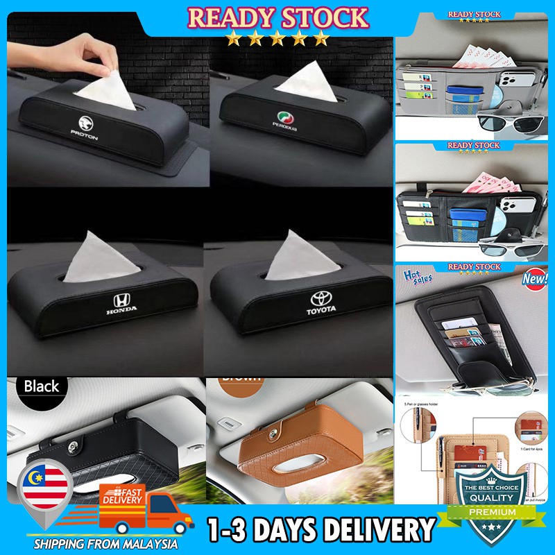【HOT】 Leather Car Tissue Box Holder Proton Perodua Honda Toyota iriz ...