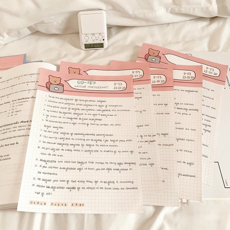 【Ready Stock】Cartoon Rabbit Bear NotepadinsCute Girl Heart Student Word ...