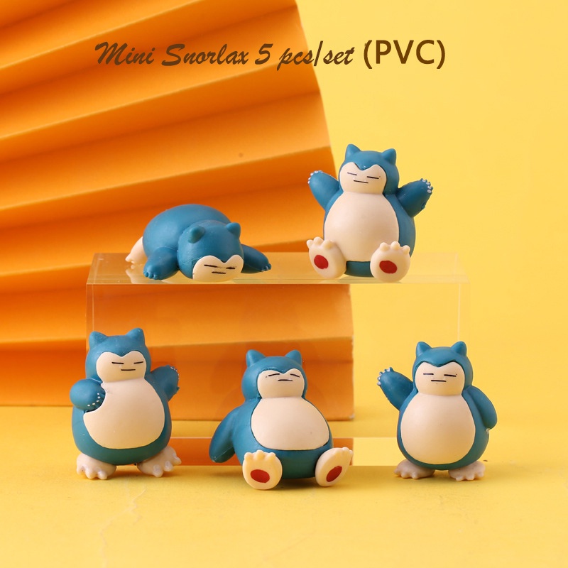 5 Pcs/lot Anime Figure Mini Character Decoration Model Pokemon Cartoon ...