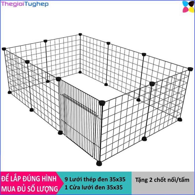 Smart Assembled Dog, Cat, and Pet Kennel (9 Panels + 1 Cage Door + 20 ...