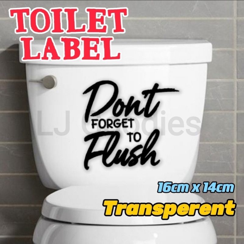 label flush toilet bowl waterproof / sticker minimalist flush mangkuk ...