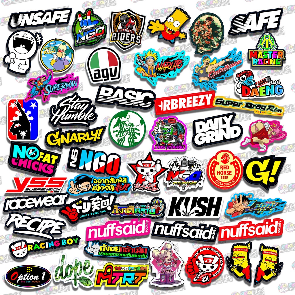 THAI STICKERS (VINYL GLOSSY PRINTED) [SOLD PER PIECE]【009】( LAMINATED ...