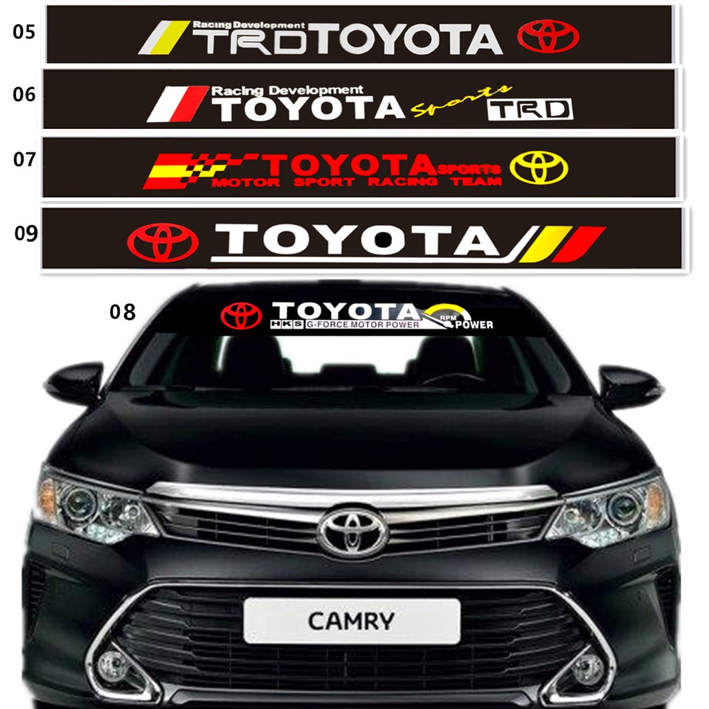（FT）Toyota Car Front Behind Rear Windshield Sticker TRD Letter Decals ...